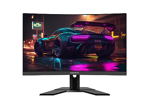 GIGABYTE G27QC A (27" 165Hz 1440P Curved Gaming Monitor, 2560 x 1440 VA 1500R Display, 1ms (MPRT) Response Time, 88% DCI-P3, HDR Ready, 1x Display Port 1.2)