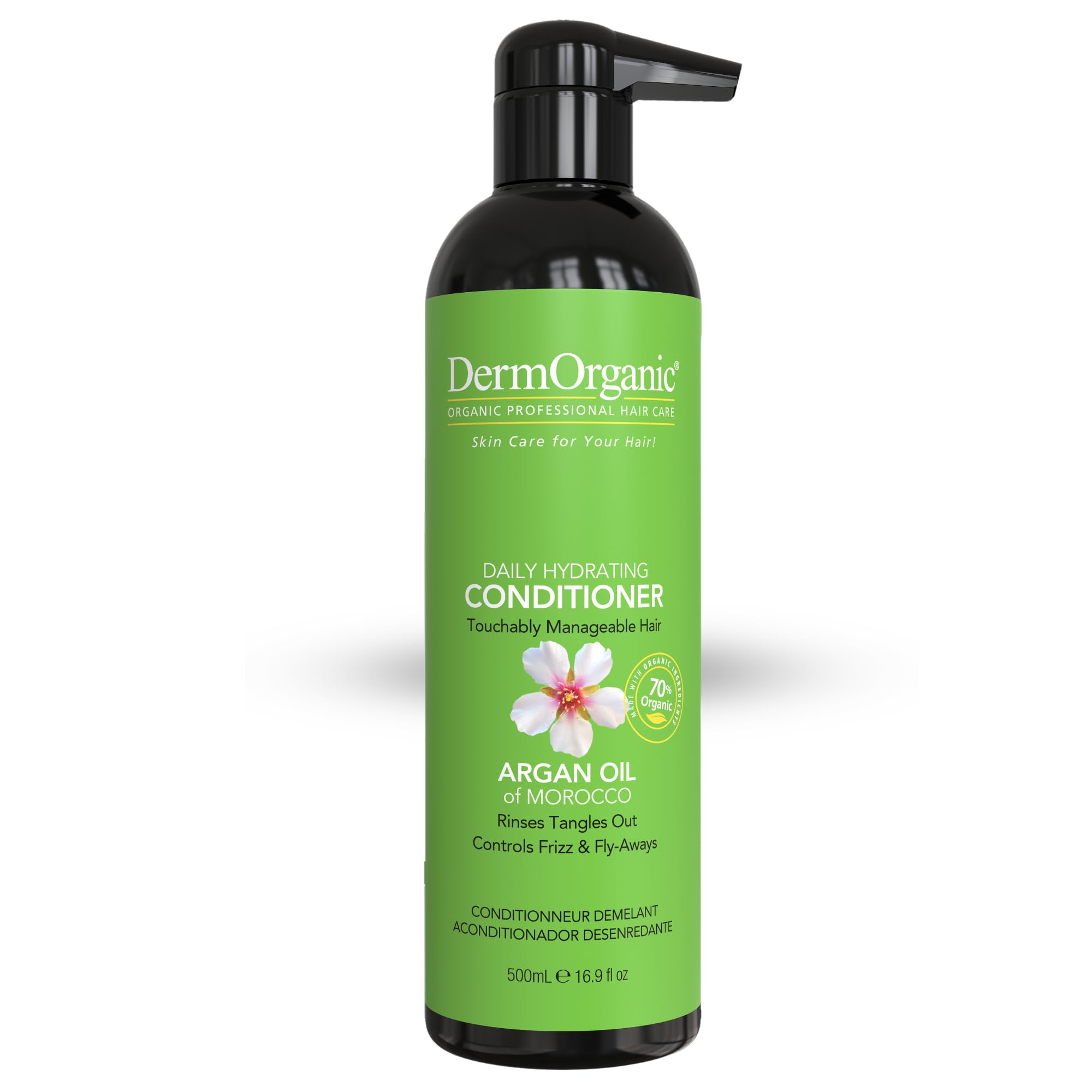 DermOrganic Argan Oil Daily Hydrating Hair Care-Sulfate Free & Color Safe-CONDITIONER 16.9 oz