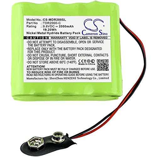 BORNMIO Replacement Battery for Megger TDR2000/2R Echometer Time Domain reflectometer Megg TDR2000-C (2000mAh)