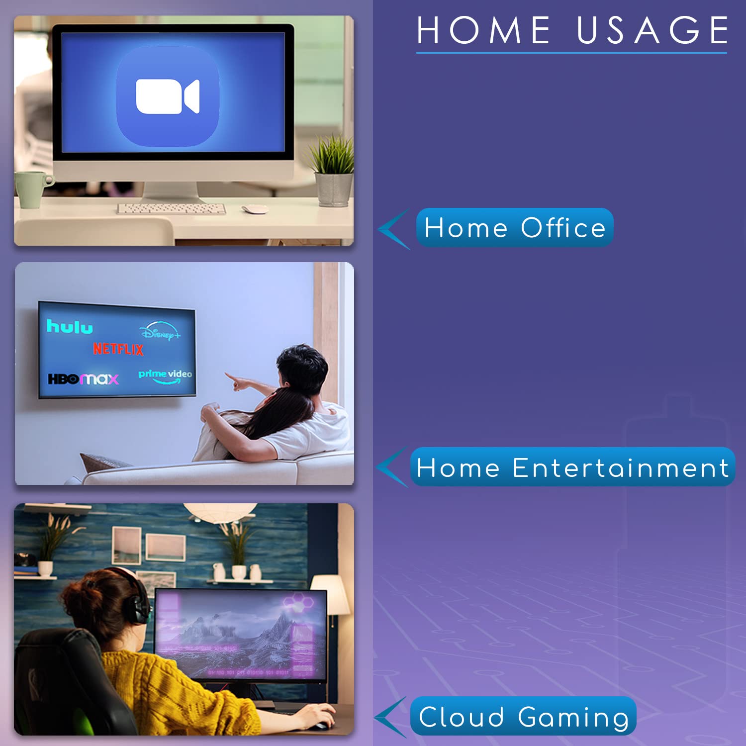 AZULLE Access4 Pro Zoom Mini PC Stick 4GB/64GB with Lynk Remote – Business & Home Video Powerful Portable Computer with Ethernet Port- Gemini Lake J4125 Processor