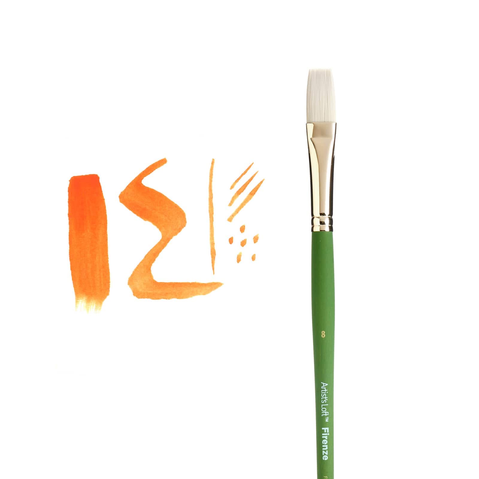 12 Pack: Firenze Long Handle Flat Brush by Artist's Loft®