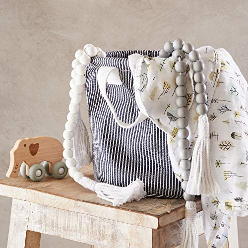 Stephan Baby Wood Bead Nursery Garland, Grey