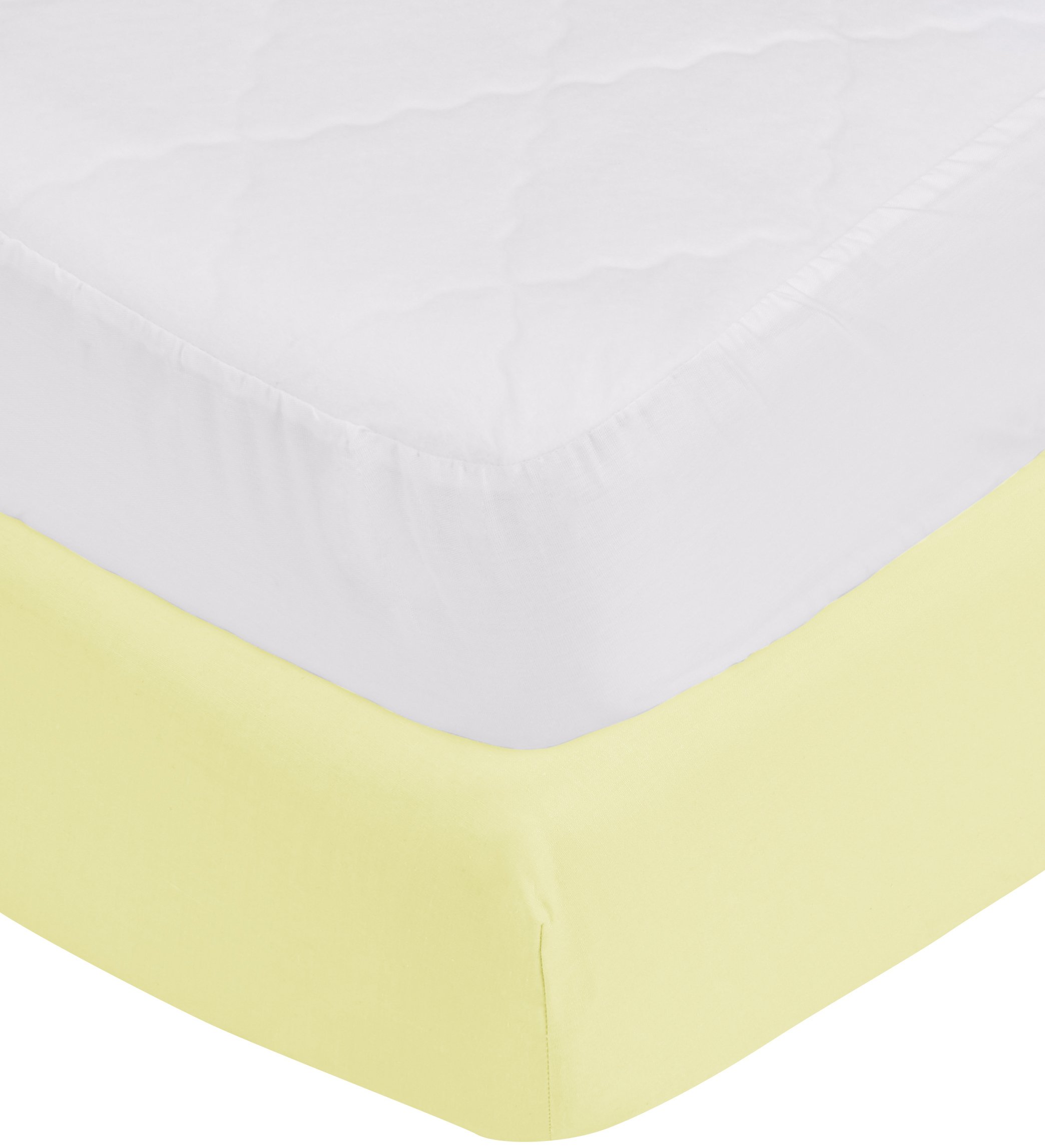 aBaby Toddler Mattress Protector and Sheet Combo, Yellow