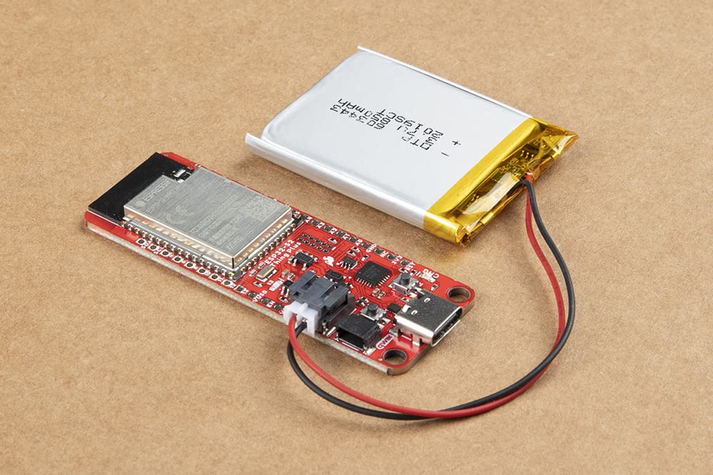SparkFun Thing Plus - ESP32-S2 WROOM -No Bluetooth- Highly-Integrated Feather Form-Factor Development Board Equipped w/a 2.4 GHz WiFi System-on-Chip (SoC)- Transparent External Flash & RAM encryption