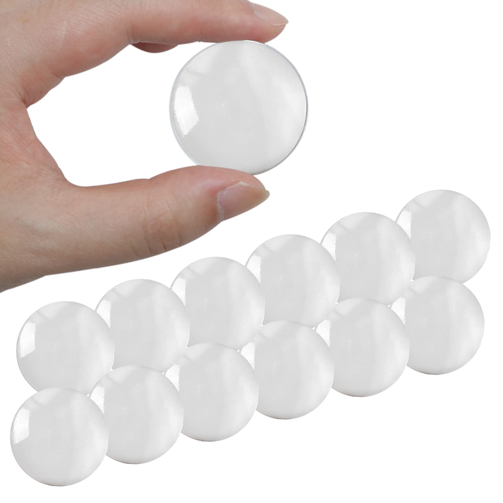 12 Packs Door Stopper Wall Protector, Adhesive Reusable Door Knob Protector, Shock Absorbent Transparent Round Gel, 1.57β