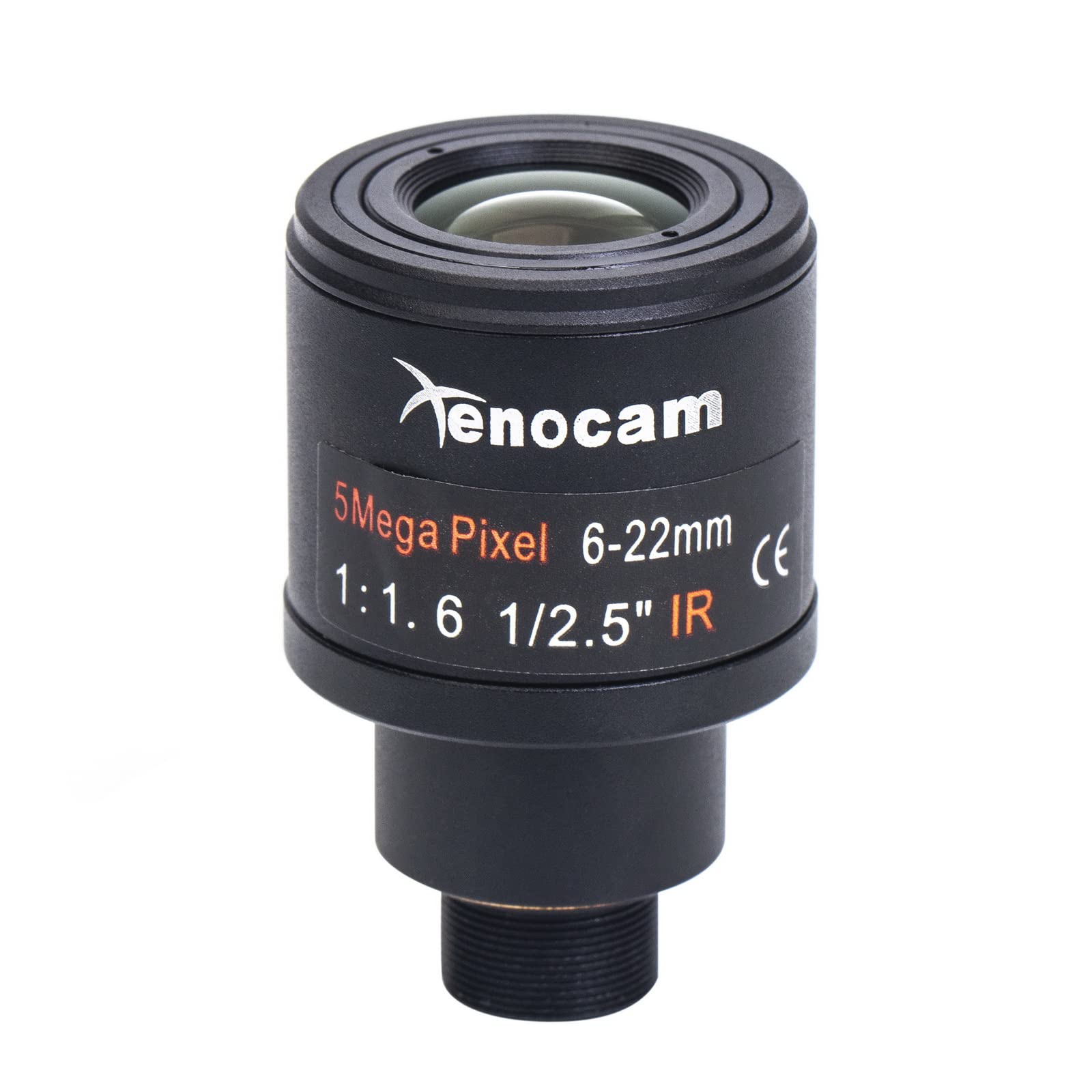 Xenocam 6-22mm 5.0 Megapixel 1/2.5" IR F1.6 CCTV Video Vari-Focal Zoom Lens for CCTV Security Camera