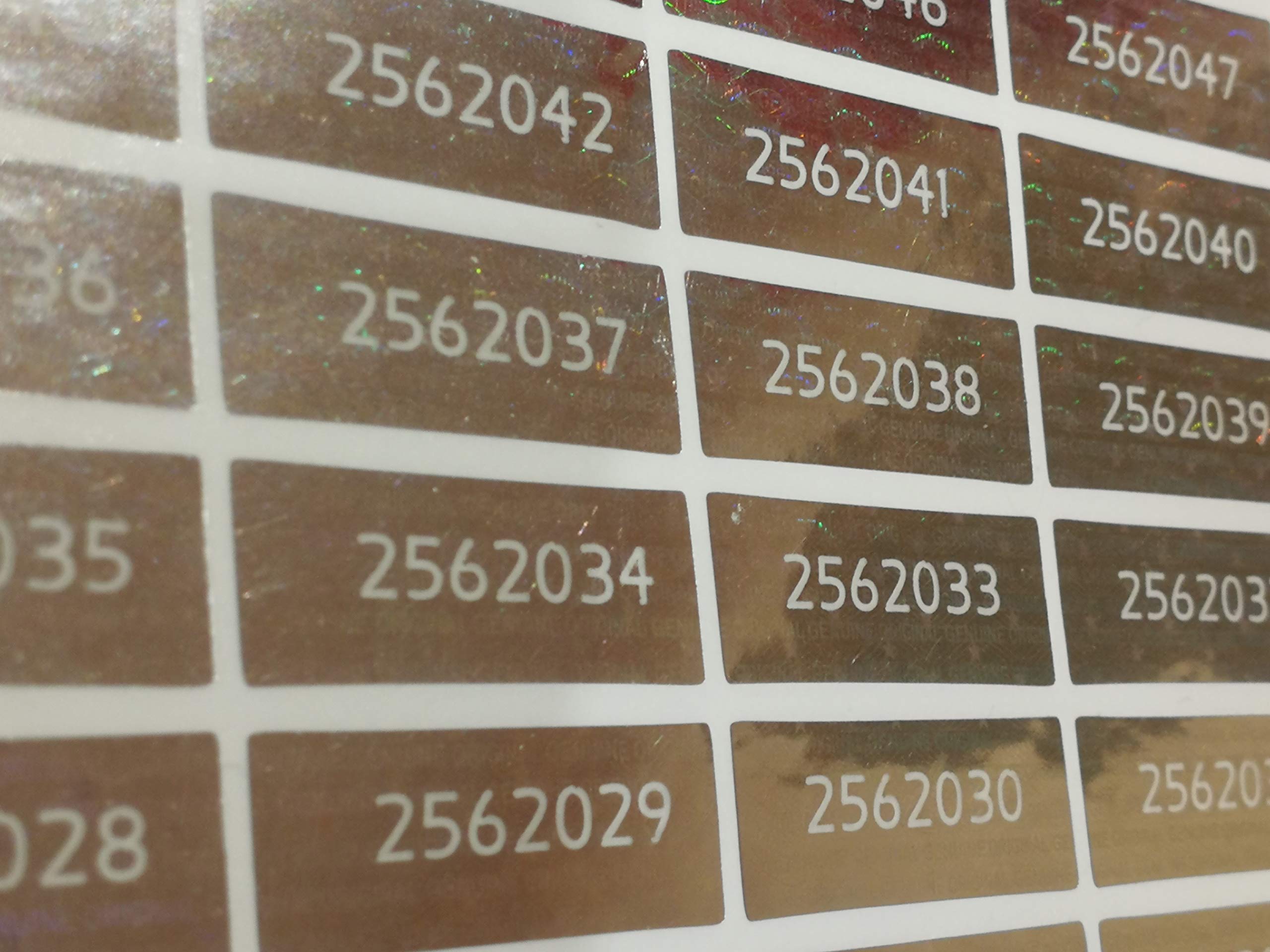 Holomarks 156 pcs Hologram Labels with Serial Numbers, Warranty Stickers Seals 1.18 x 0.39 in