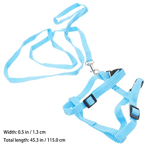 TEHAUX Pet Rabbit Harness Leash Soft Rabbit Harness and Leash Pet Rope Small Animal Vest Accessories for Walking/Running/ Jogging Outdoor Random Color