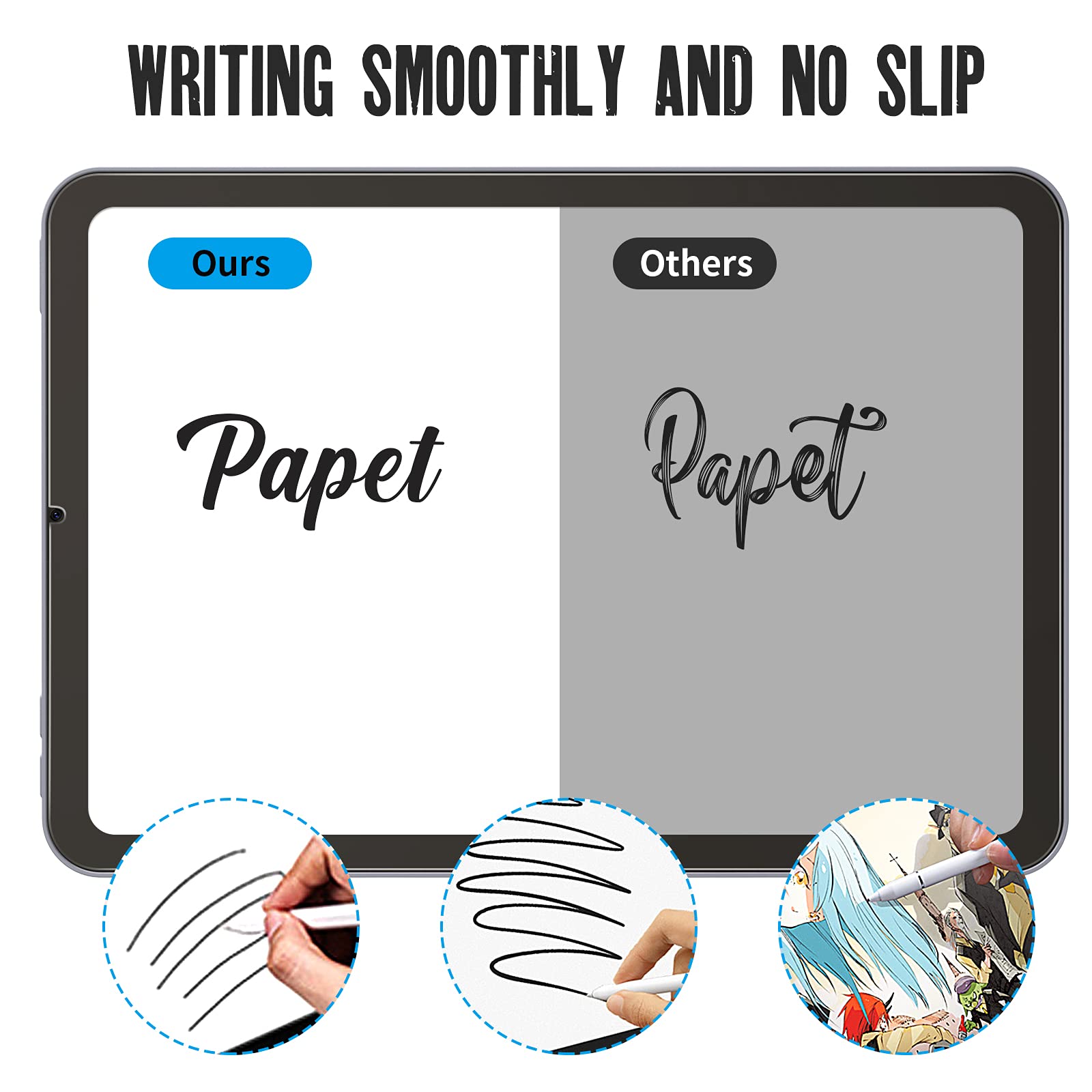 Homagical [2 Pack] Paper Screen Protector for iPad Mini 6 [8.3"], Paper Screen Protector for iPad Mini 6th Gen 2021, Anti-Glare High Sensitivity Matte PET Film Compatible with Apple Pencil