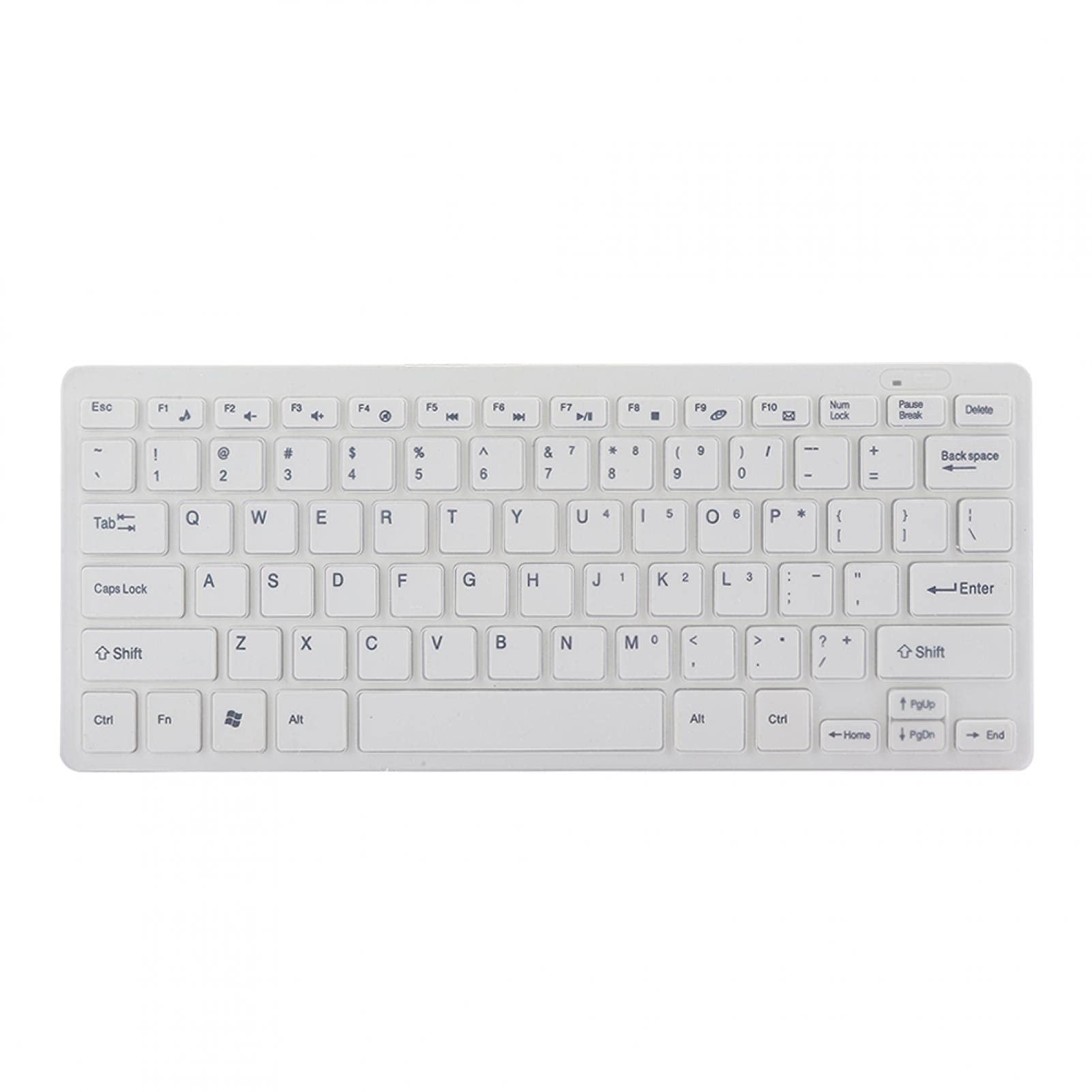 VBESTLIFE Mute Keyboard and Mouse Combo,2.4G Keyboard Mouse Set with Keypad Protector USB Receiver for Notebook Office Gaming Plug and Play(White)