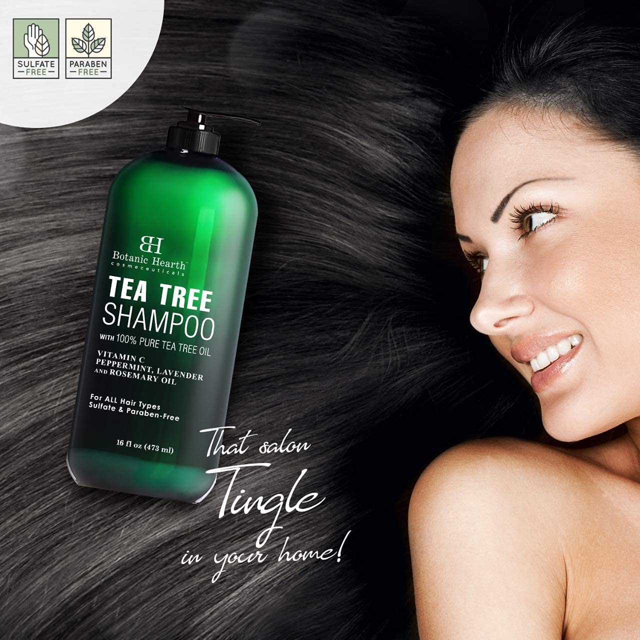 Botanic Hearth Tea Tree Shampoo, Conditioner & 16 oz Shampoo Bundle