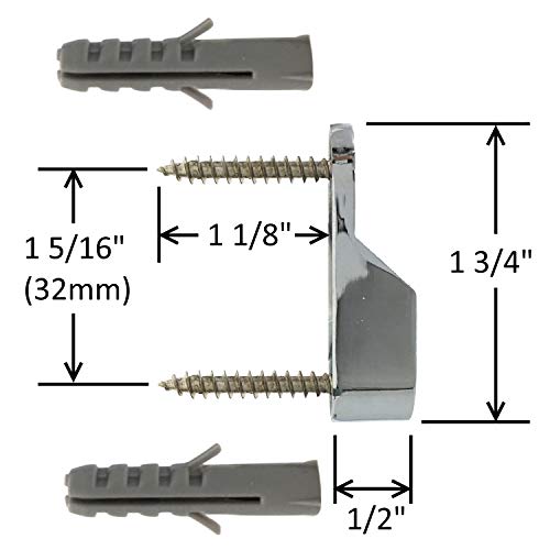 60" Oval Closet Rod with End Supports - Polished Chrome - 2 Sets