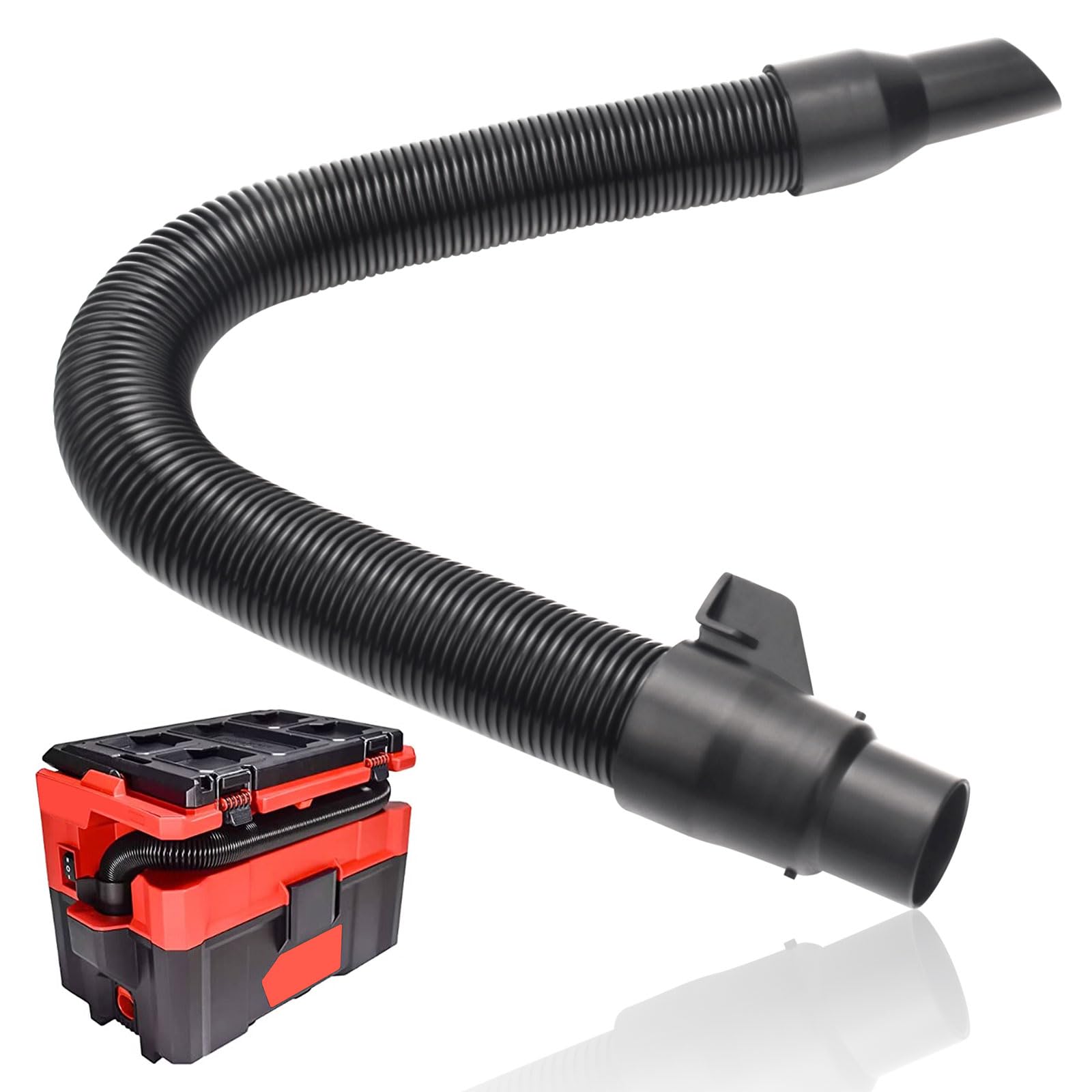 14-37-0016 Hose Assembly Compatible with Milwaukee 0970-20 M18 Fuel 18V PACKOUT Vacuum Cleaner, Internal storage is suitable for wet or dry suction