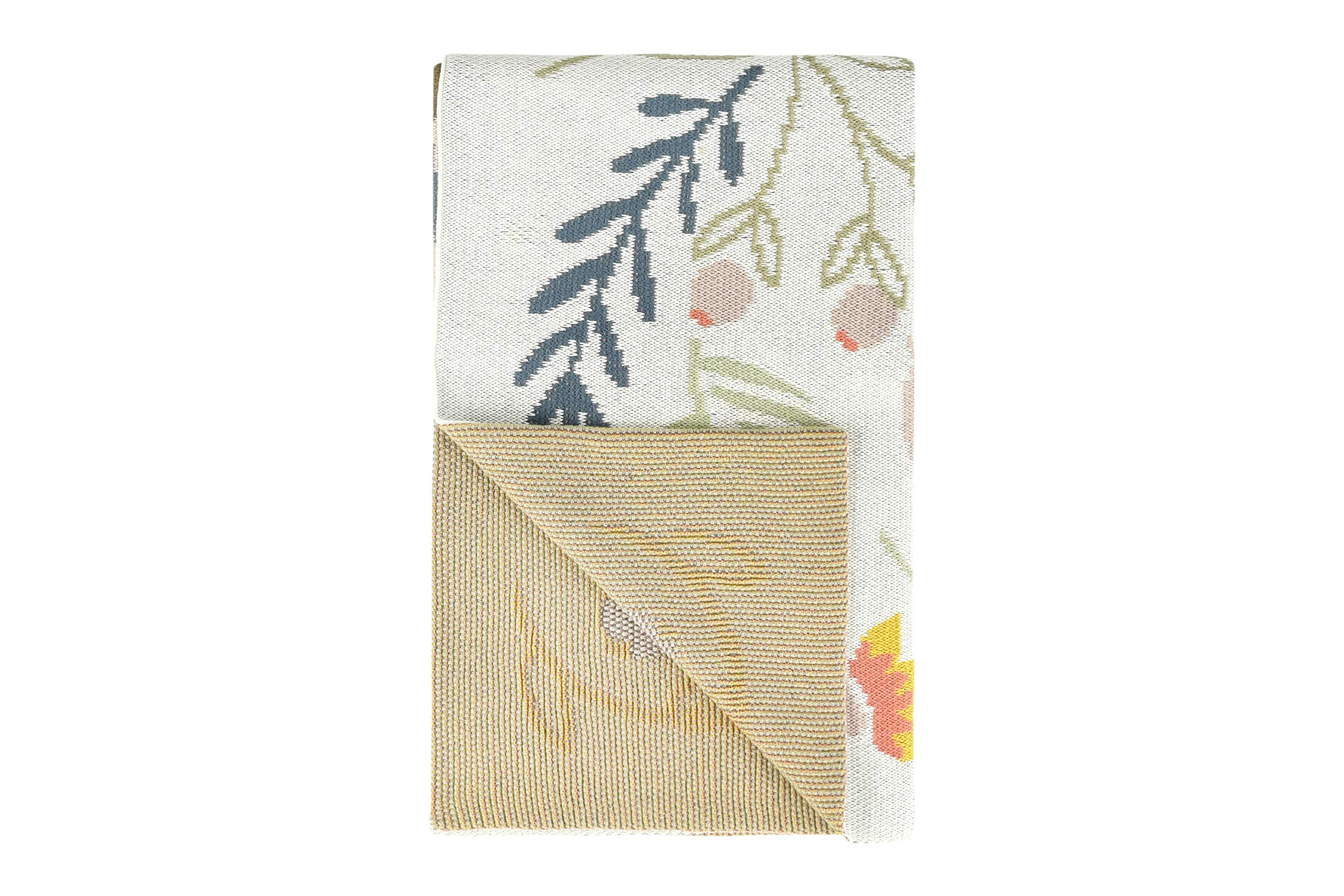 Creative Co-Op 40" L x 32" W Cotton Knit Baby Bee Blanket, Multicolor