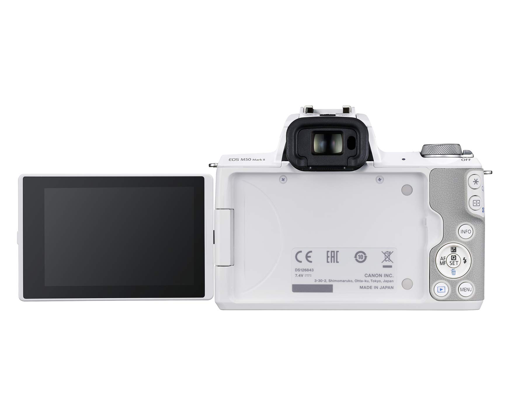 Canon EOS M50 Mark II + EF-M 15-45mm is STM Kit White (Renewed)
