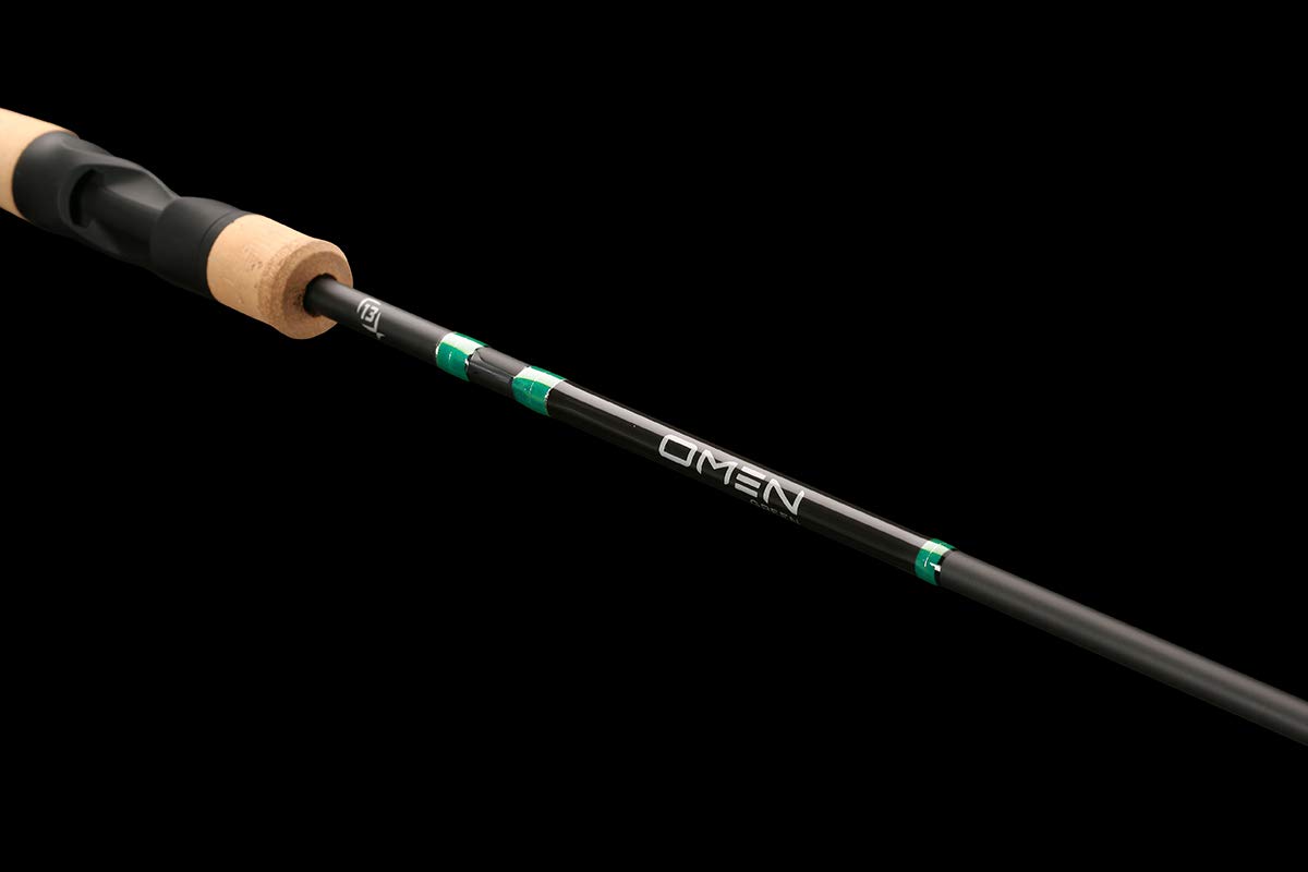 13 FISHING - Omen Green - 6'8" ML Casting Rod - Full Grip (with Palm Swell) - OG2C68ML-FG