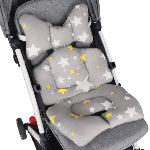 AIPINQI Head and Body Support Pillow with Neck Support for Toddler,Suitable for Baby Car Seat and Strollers(over 1 years),Star