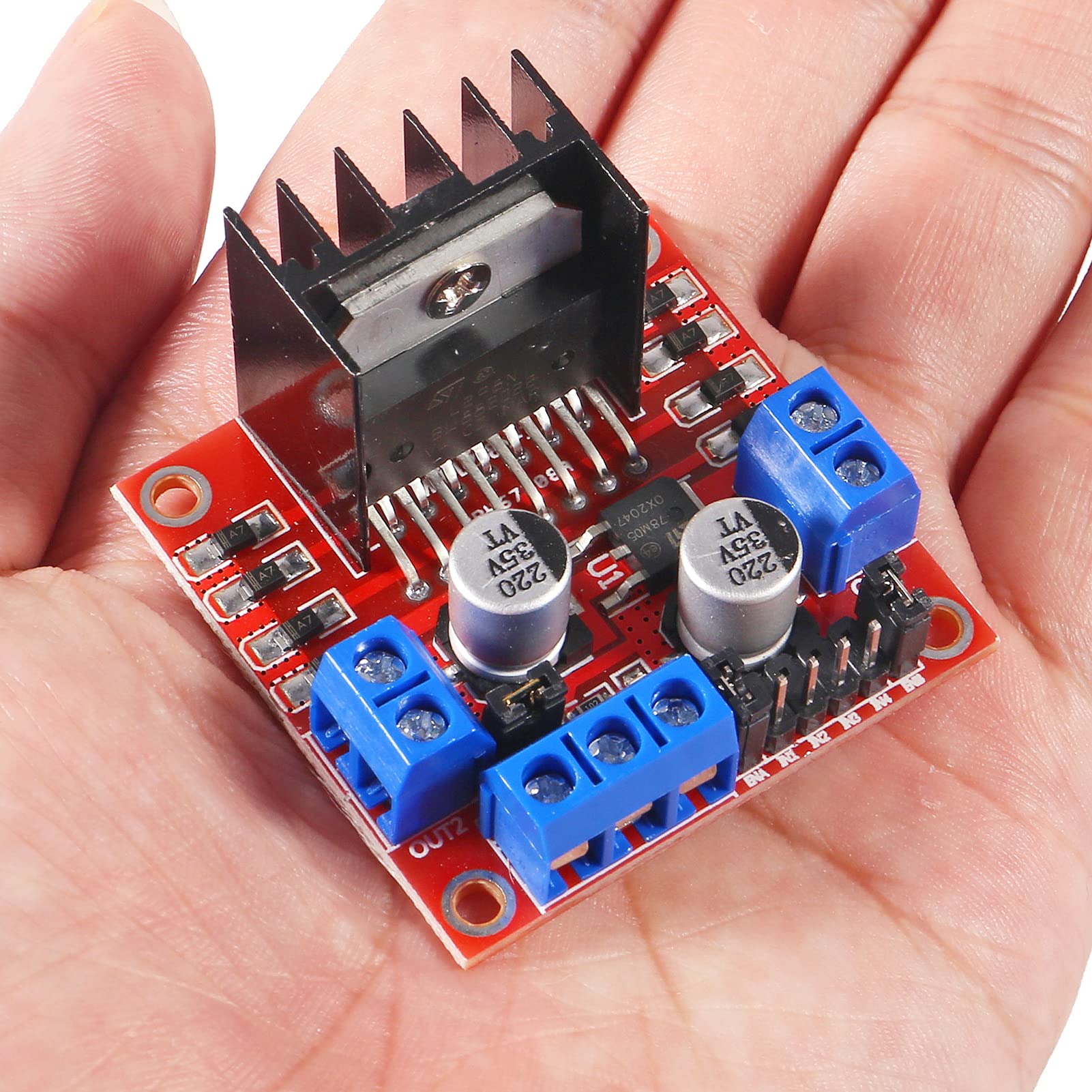 D-FLIFE 5pcs L298N Stepper Motor Driver Controller Board Dual H Bridge Module for Arduino Smart Car Power MEGA R3 Mega2560