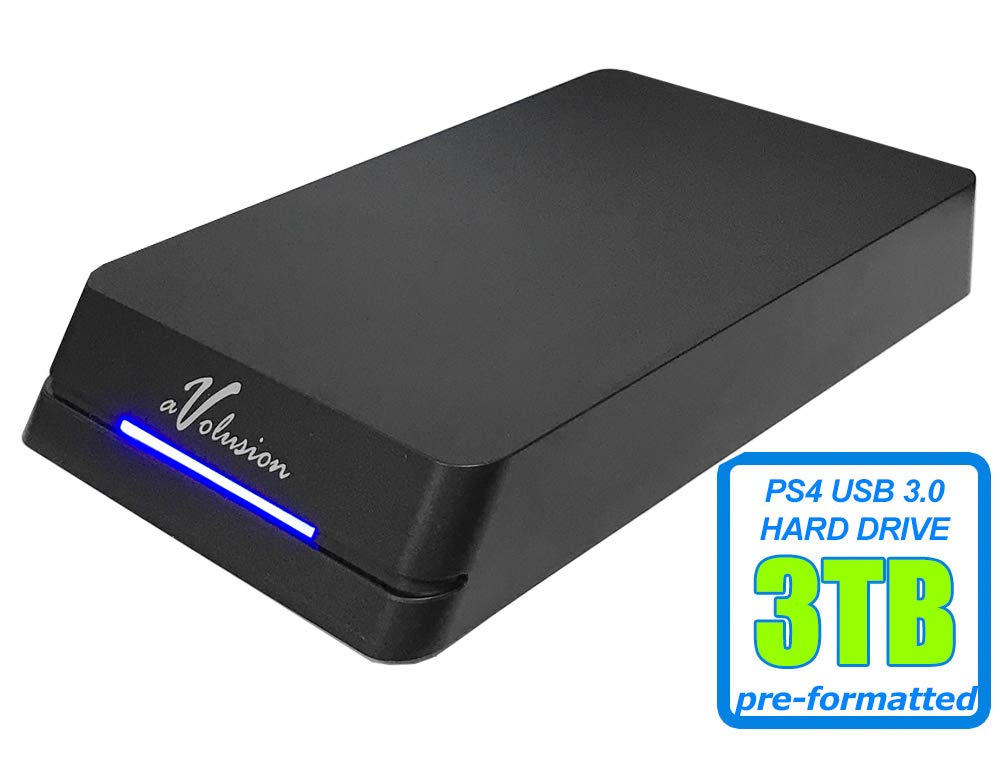 Avolusion HDDGear Pro 3TB (3000GB) 7200RPM 64MB Cache USB 3.0 External Gaming Hard Drive (Designed for PS4 Pro, Slim, Original) (Renewed)