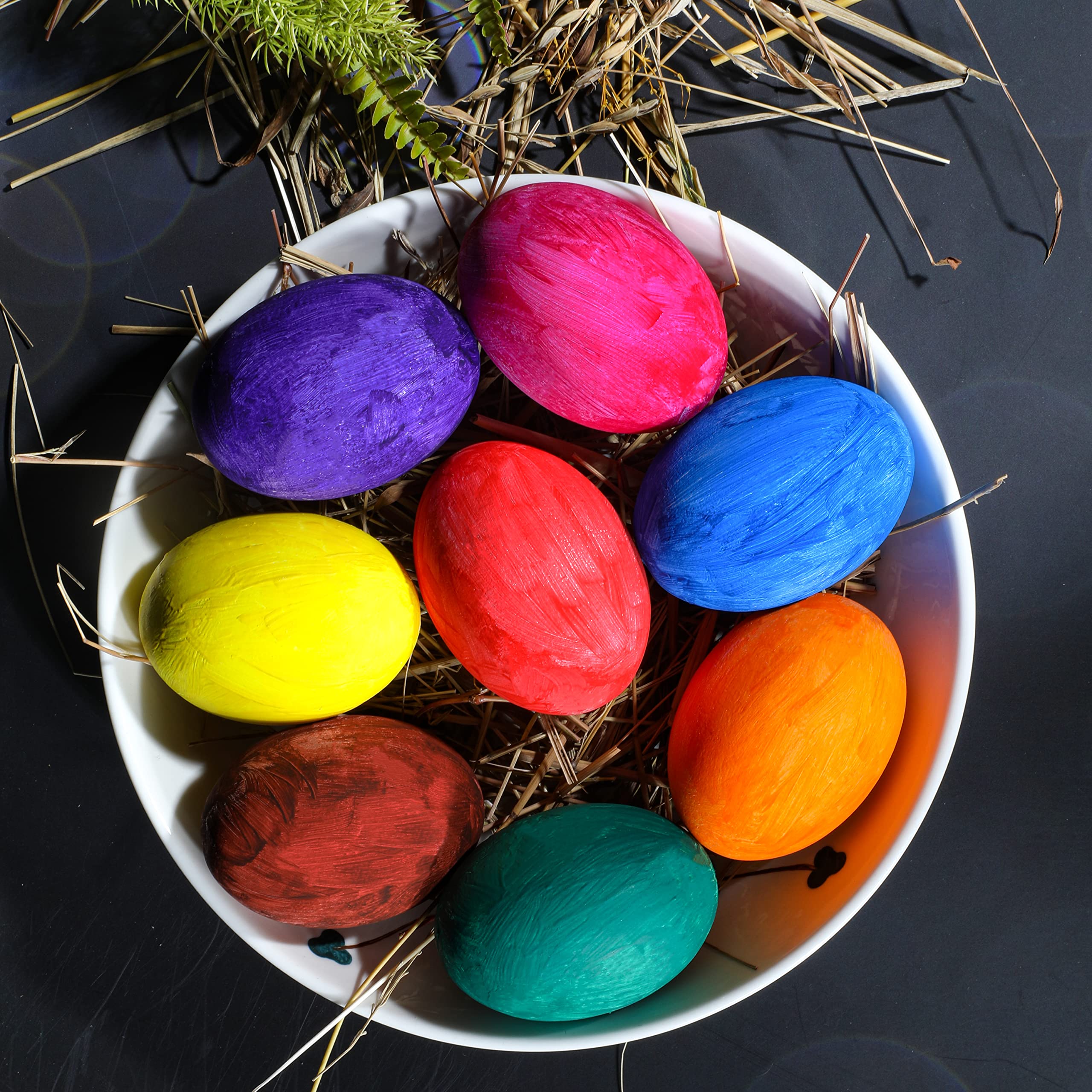 36 Pcs 2.36" Easter Unpainted White Eggs Wooden Decorating for Kids DIY Paint Your Own Egg Decor, Crafts, Easter Hunt, Basket Stuffers, School Activities Supplies