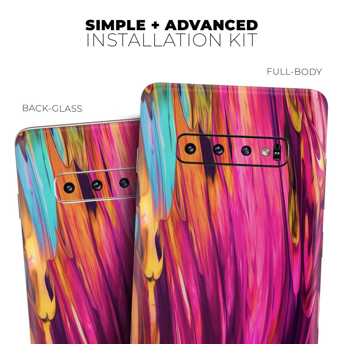 DesignSkinz Blurred Abstract Flow V30 Protective Vinyl Decal Wrap Skin Cover Compatible with The Samsung Galaxy S20 (Screen Trim & Back Glass Skin)
