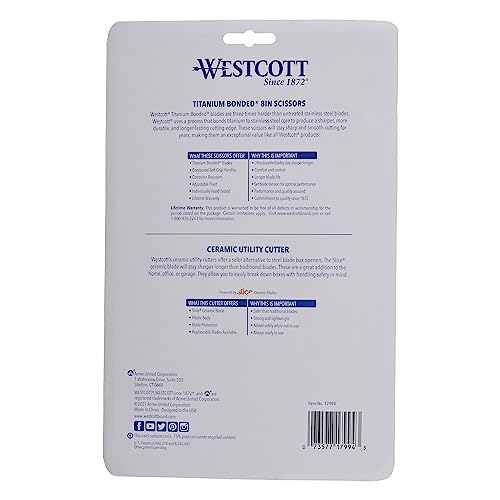 Westcott 8" Titanium Bonded Scissor Ceramic Cutter 4pk (17994)