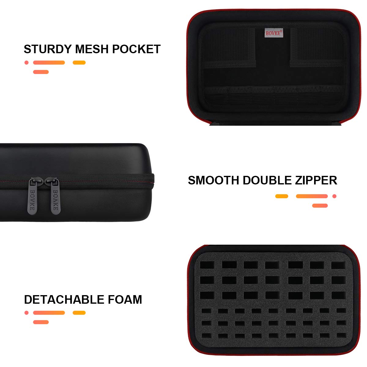 BOVKE Flash Drive Case SD Card Holder 48 Slots USB Storage Case Thumb Drive Memory Card SDXC SDHC Card Organizer for SanDisk Samsung SamData Netac PNY YubiKey TOPESEL USB Stick Flash Drives, Black