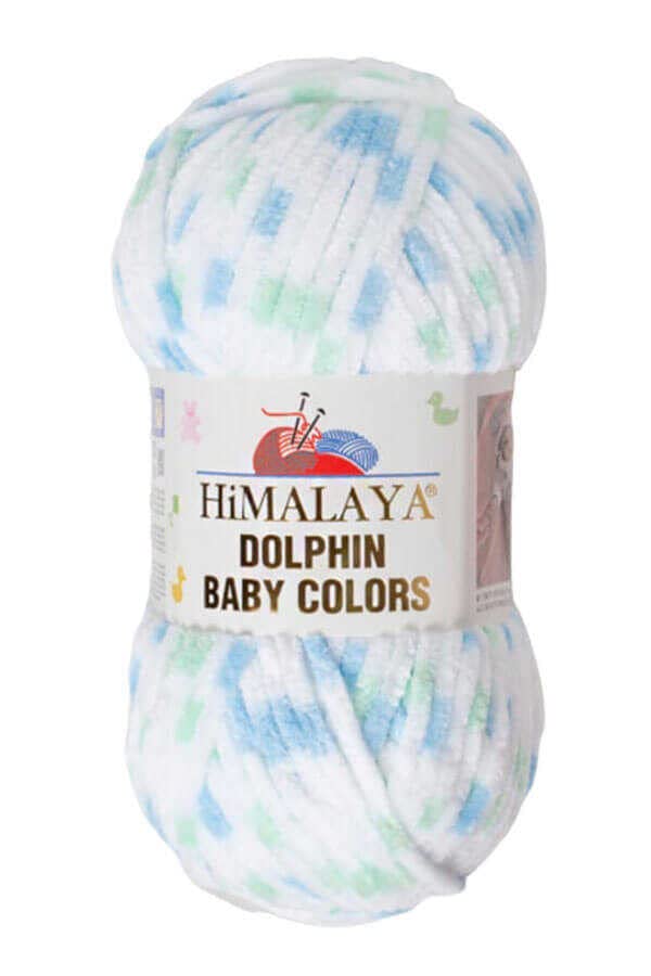 2 Pack/Skeins Himalaya Dolphin Baby Colors, Each Skein 100 Gr/3,5 oz, 120 mt/ 132 yd, Super Bulky Yarn, Blanket Yarn, Velvet Yarn, Knitting Yarn, Amigurumi Yarn, Baby Yarn (80409)