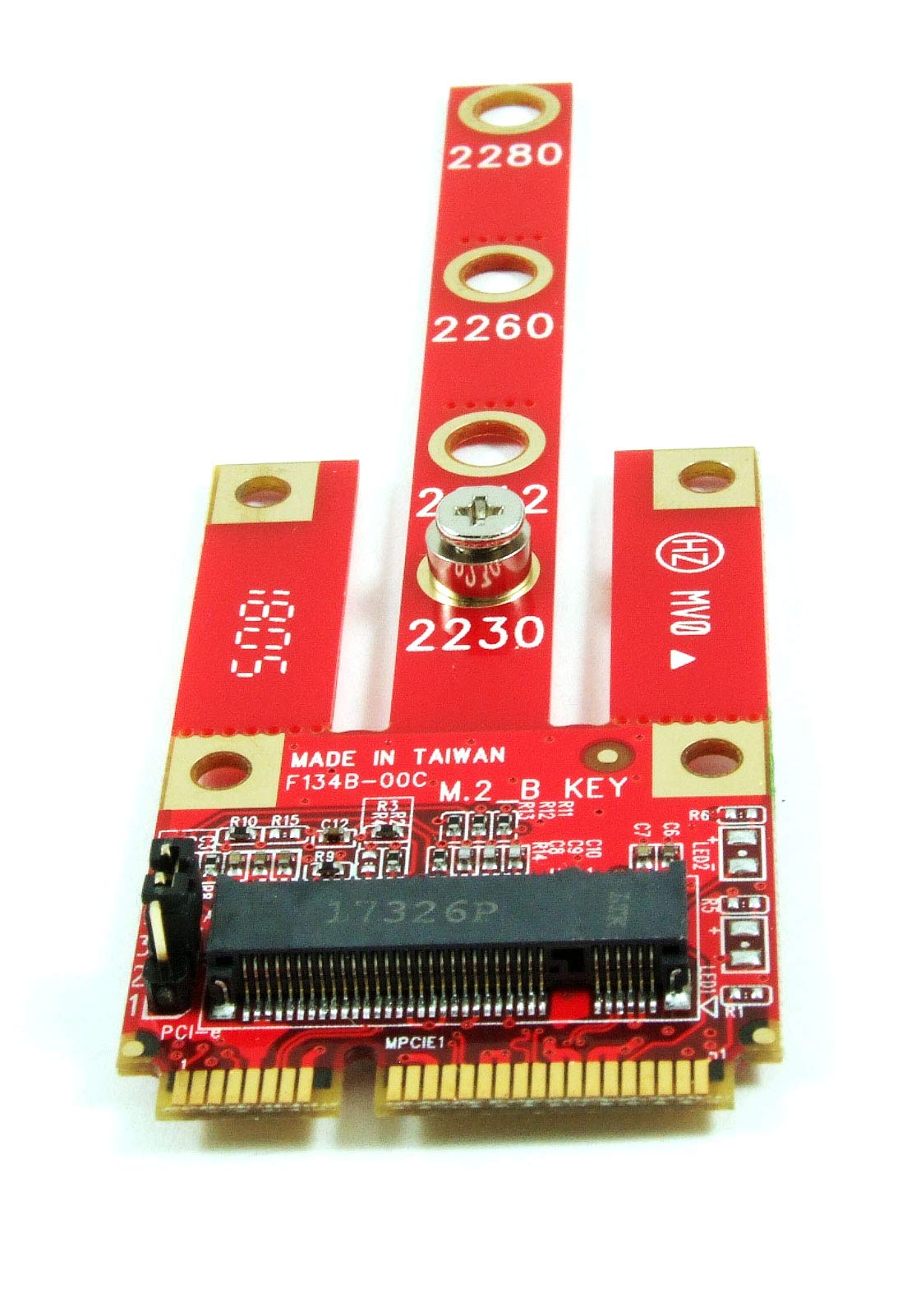 Ableconn MPEX-134B Mini PCIe Adapter with M.2 Key B Slot - Support USB/PCIe/SATA Based M2 B Key or B-M Key Module for Mini PCI Express