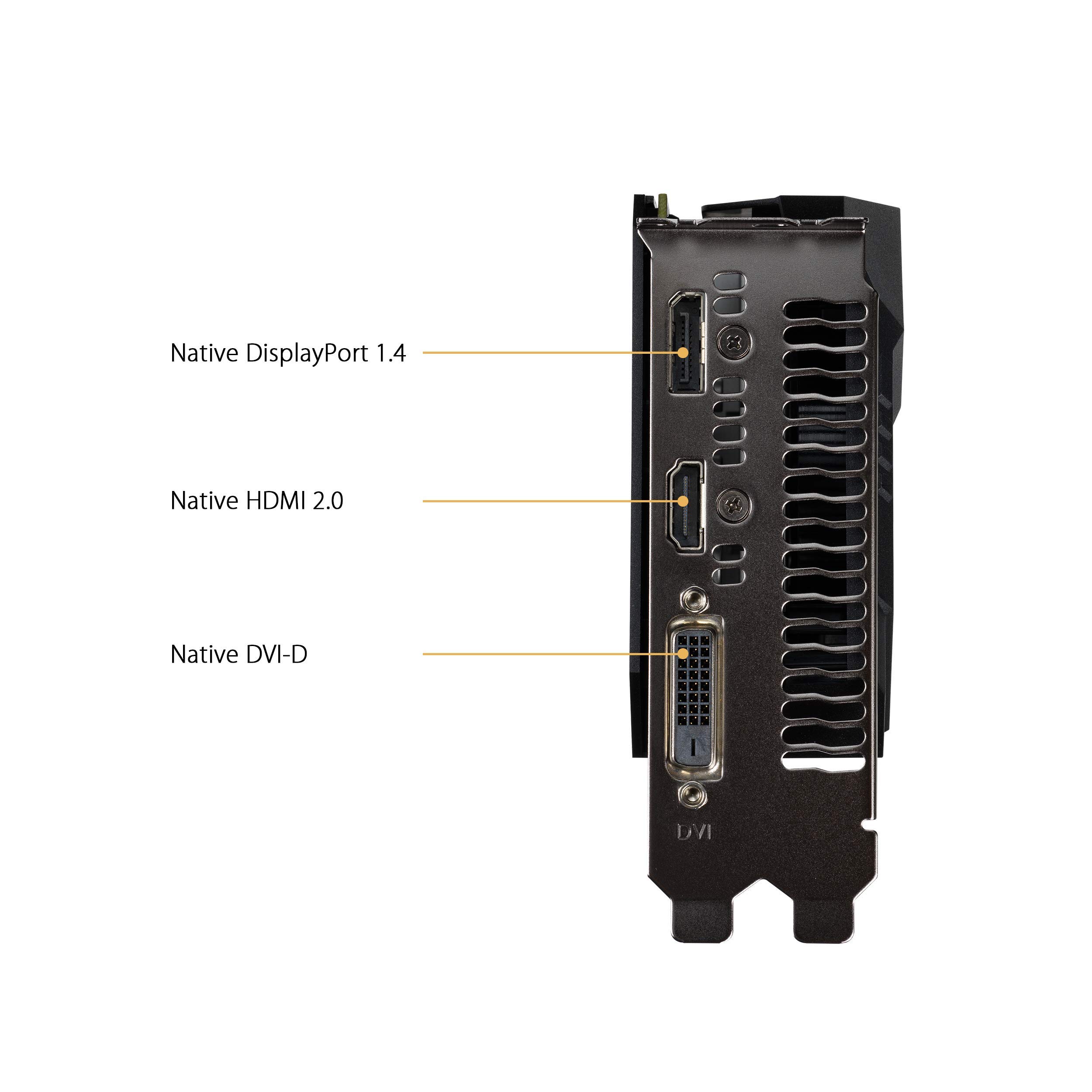 ASUS TUF Gaming NVIDIA GeForce GTX 1650 OC Edition Graphics Card (PCIe 3.0, 4GB GDDR6 Memory, HDMI, DisplayPort, DVI-D, 1x 6-pin Power Connector, IP5X Dust Resistance, Space-Grade Lubricant) (Renewed)