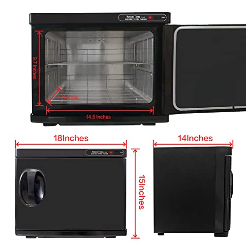 18L Professional Towel Warmer, Large Hot Towel Warmer, The RetainTime Towel Warmer is Suitable for Salons, Beauty, Spas, Pedicures and Other Professional Stores.(Black Towel Warmer)