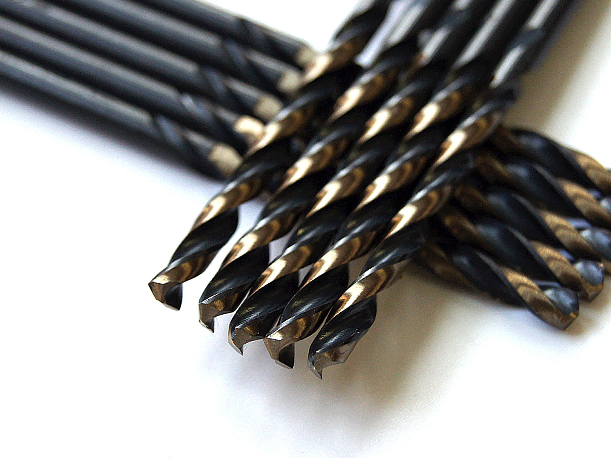 60PCS,Black and Gold Twist Drill Bits, 1/16", 5/64", 3/32", 7/64", 1/8" [10pcs for Each]
