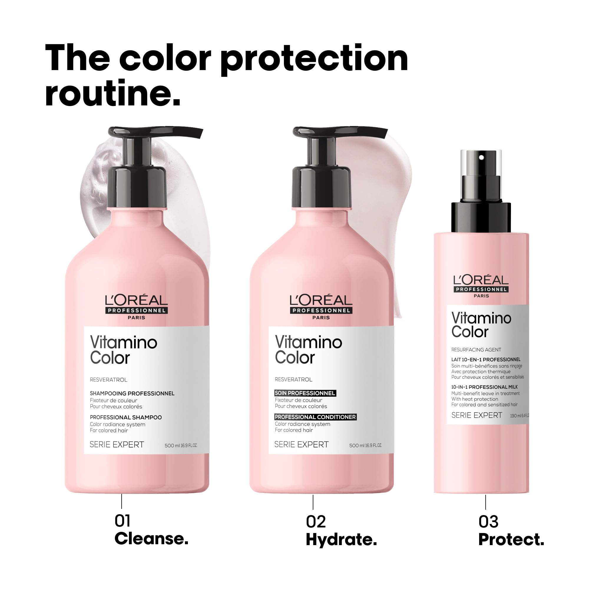 L'Oreal Professionnel Vitamino Color Conditioner - Protects & Preserves Hair Color, Ehances Shine & Vibrancy and Moisturizes & Detangles