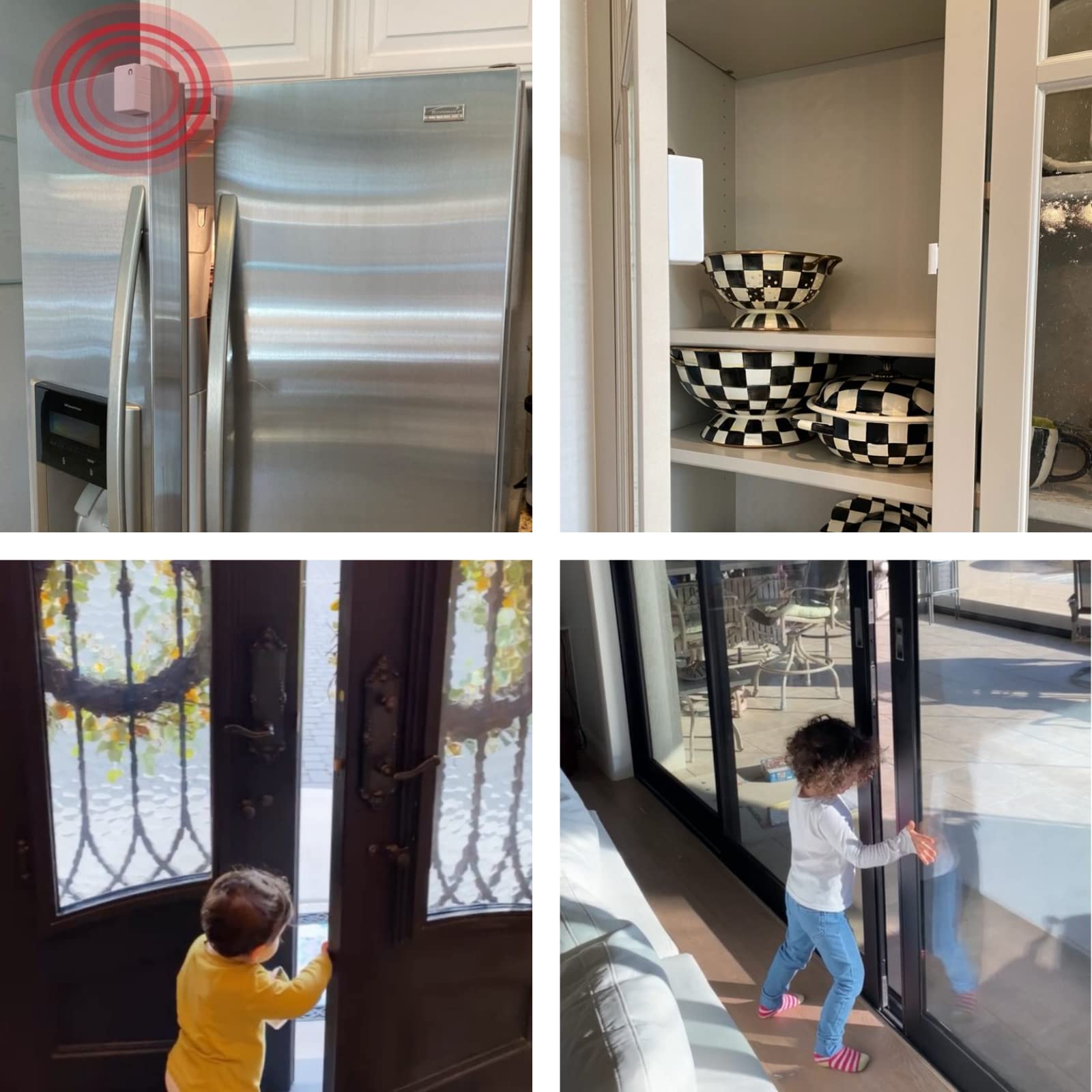 Doorsound - Freezer Refrigerator Door Left Open Alarm with Text Notification alerts, Phone Notifications, Adjustable time delay and Volume, Chime, Close Door Reminder | no hub | no Subscription