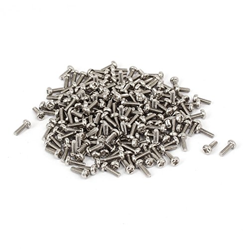 Aexit PM2 x Cleaning & Repair 6mm Metal Phillips Notebook Laptop Computer Screw Silver Computer Screws Tone 200pcs