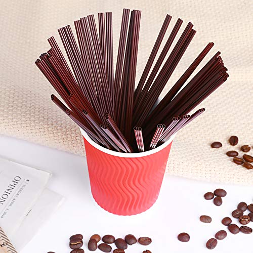 Coffee Stirrers Sticks 400 Individually Wrapped 6.7in,Disposable coffee straw stirring rod,Coffee Straw,Disposable Plastic Drink Stirrer Sticks Health and Safety Three-hole coffee straw