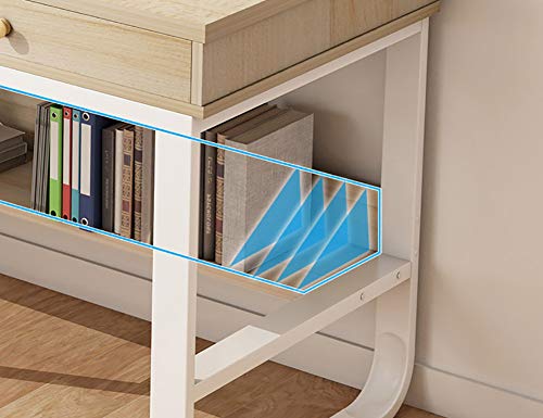 TOPYL Computer Desk Modern Sturdy Office Desk,Dressing Table,Desk with 2 Drawers,Writing Desk Workstation,Home Office Study Desk
