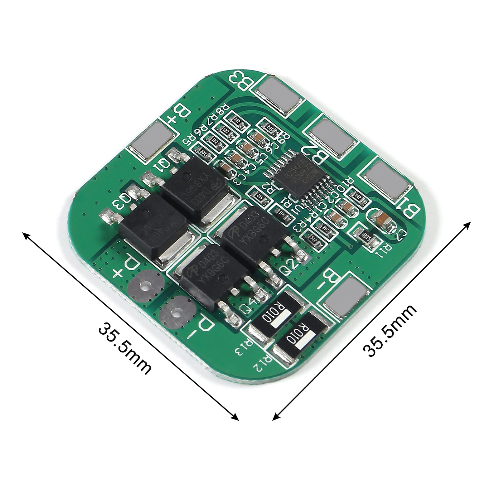 MELIFE 4PCS 4S 20A 14.8V Lithium for 18650 Battery BMS PCM Protection PCB Board Module 16.8V with Overcharge Over Discharge Short Circuit Protection