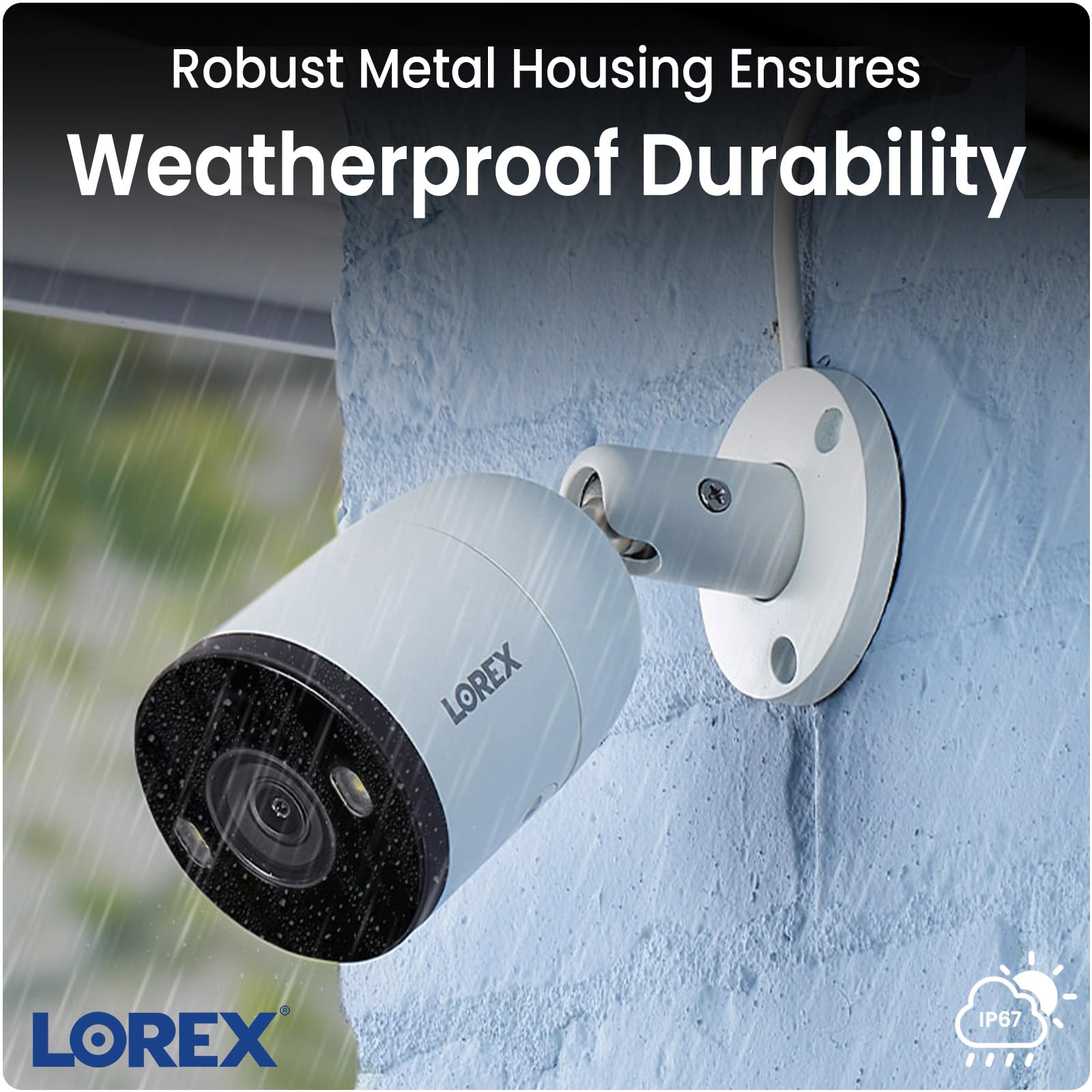 Lorex Fusion 4K Security Camera System w 3TB NVR - 16 Channel Wired Home Security w 8 Metal Cameras - Motion Detection, Active Deterrence, 2-Way Audio, Color Night Vision, Weatherproof Surveillance