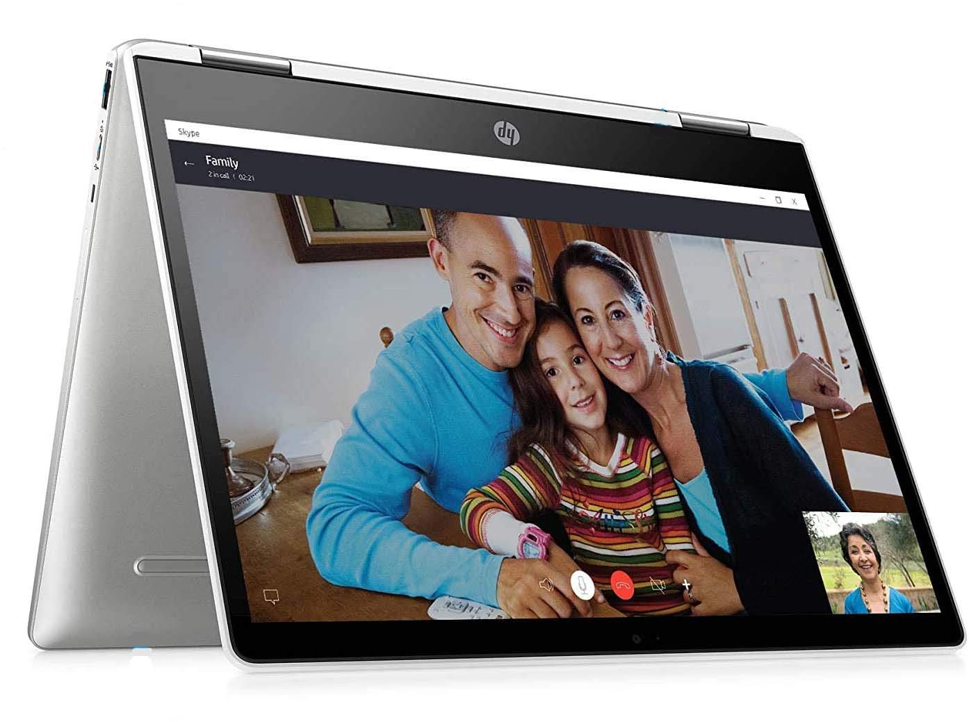 hp Chromebook x360 12-H0010 2-in1 Laptop Computer Intel Celeron N4000 up to 2.6GHz 4GB DDR4 RAM 32GB eMMC 12inch HD 2-in-1 Touchscreen BO Audio (Renewed)