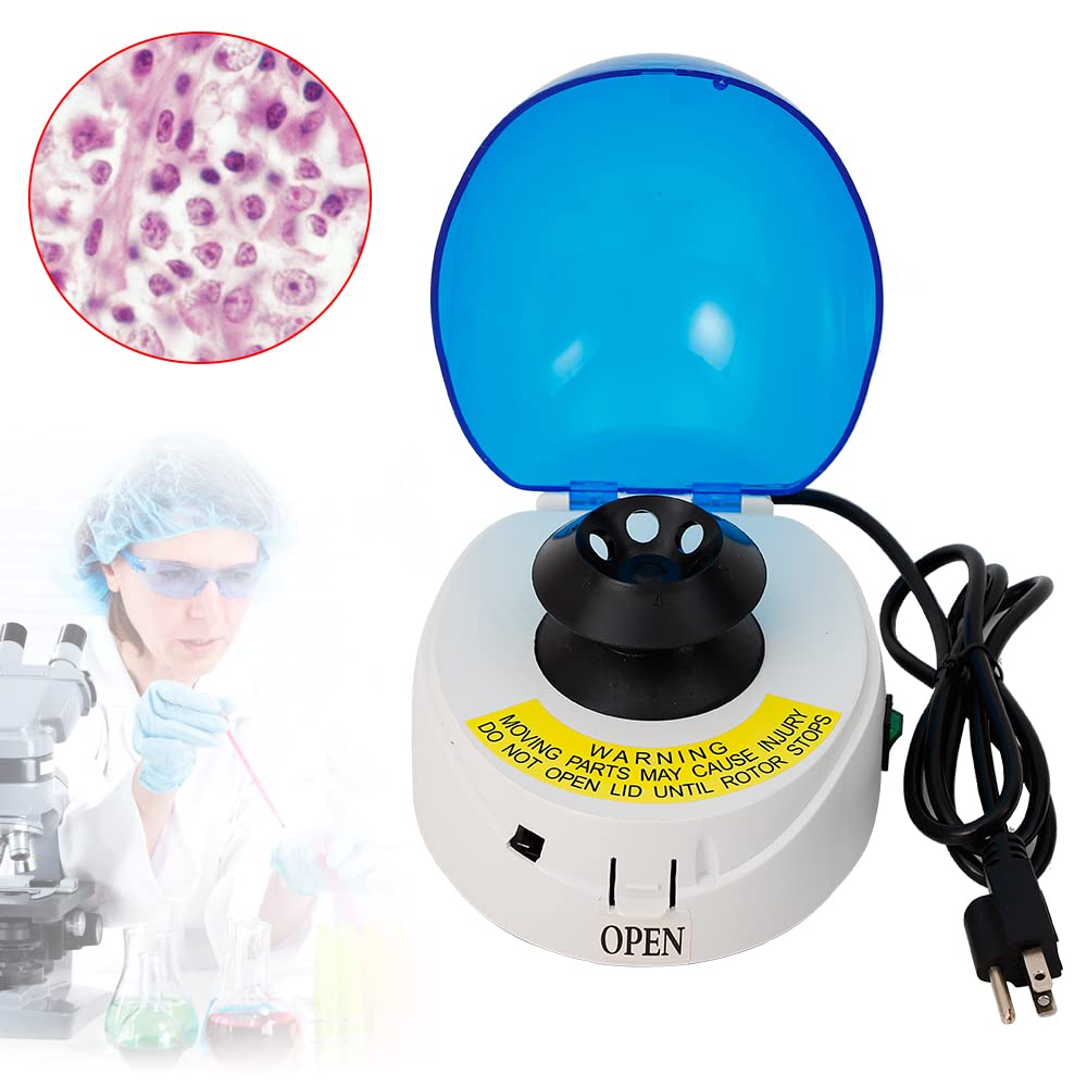 110v Mini Centrifuge Laboratory Centrifuge Fixed Speed of 4000rpm, 2 Rotors, Suitable for 2ml, 1.5ml, 0.5ml, 0.2ml Tubes and 0.2ml*8 Continuous Centrifuge Tubes