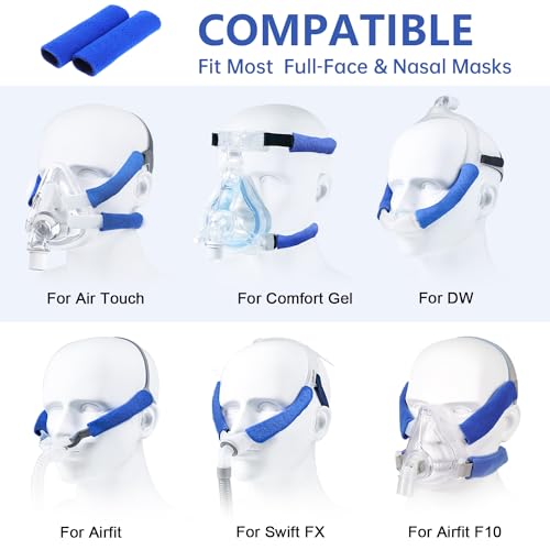 16 Pack Headgear Strap Covers, Universal and Reusable CPAP Strap Covers, Soft-Fleece Strap Pads for Reduce Red Marks, Great Value Kit Supplies by Medihealer