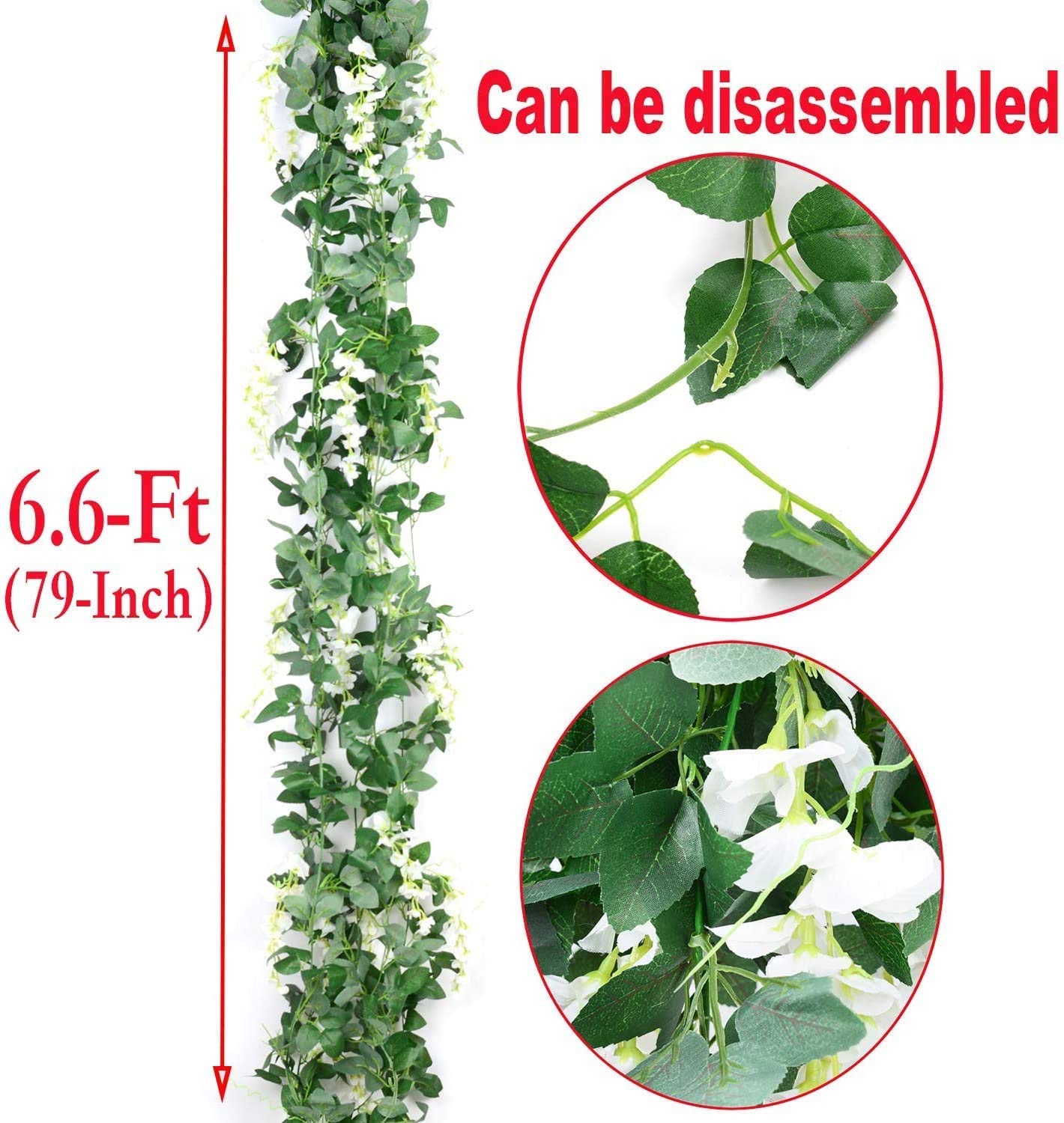 8pcs Artificial Grass Plants Fake Bushes Artificial Shrubs Artificial Fake Grass Plant Faux Wheat Grass for Outdoor UV Resistant Plastic Greenery Plants (5, White)