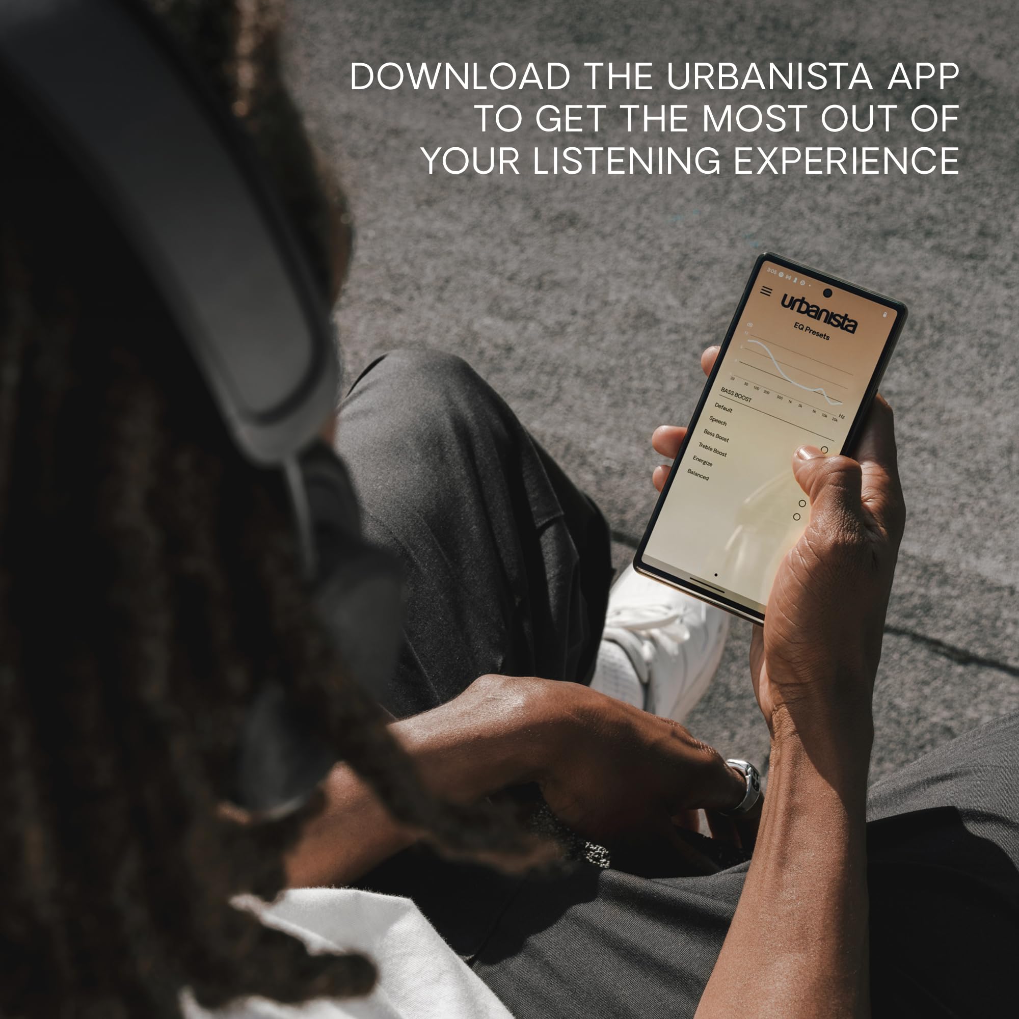 Urbanista Solar Powered Active Noise Cancelling Headphones with Infinite Playtime, Powerfoyle Self Charging Wireless Over Ear Bluetooth 5.0 Earphones, On Ear Detection, Los Angeles, Sand Gold