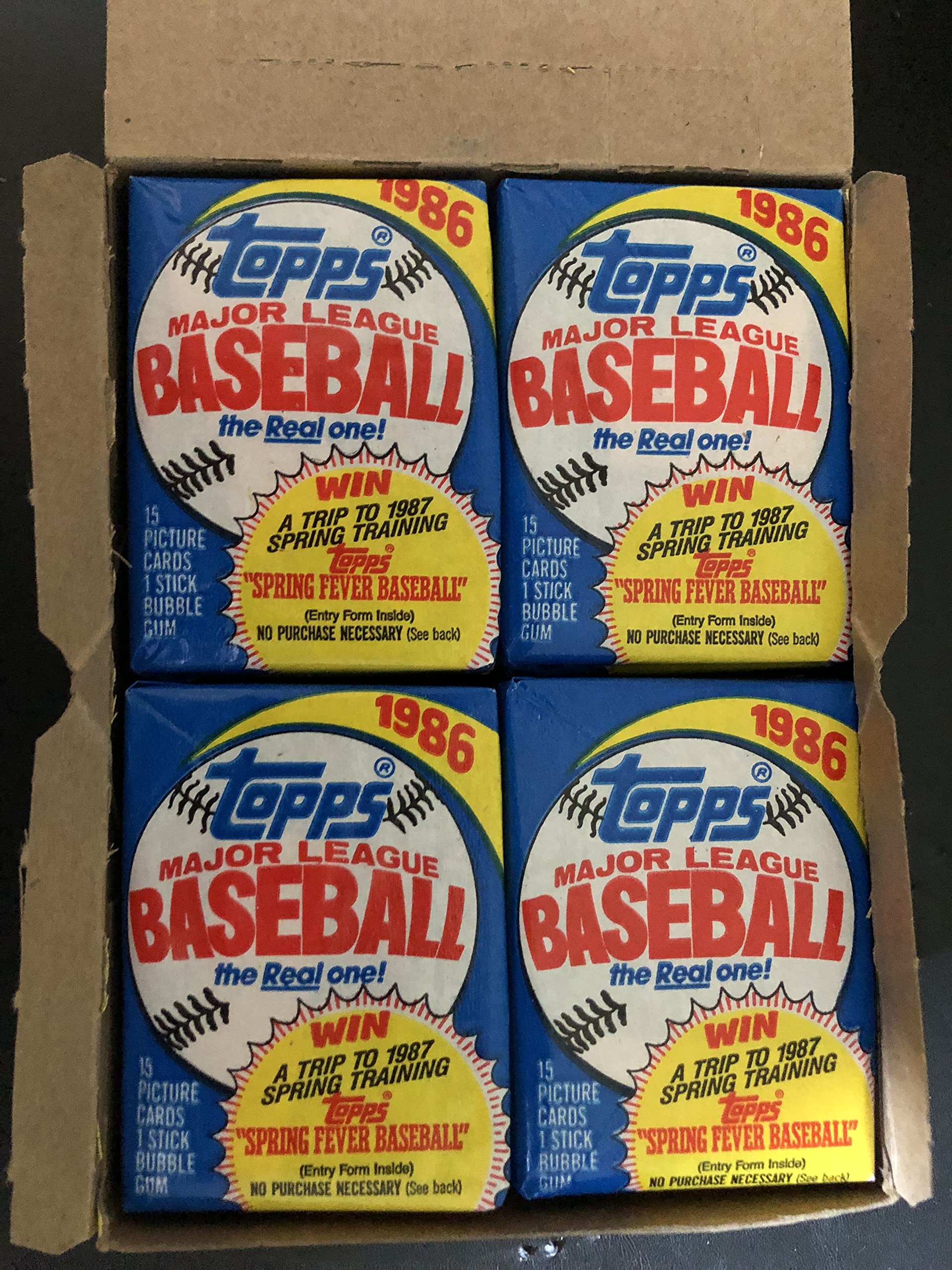 1986 Topps MLB Baseball HOBBY box (36 pk)