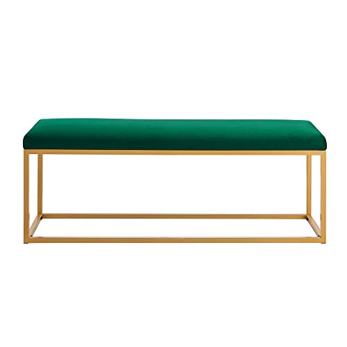 Ball & Cast Upholstered Bench, 48" W, Emerald - Frame