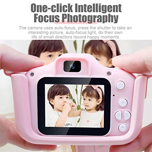 Cartoon Children Camera Mini Children Digital Camera Children Camera Toy 2000W Pixel 1080P HD Screen Camera(Without Memory Card),Pink