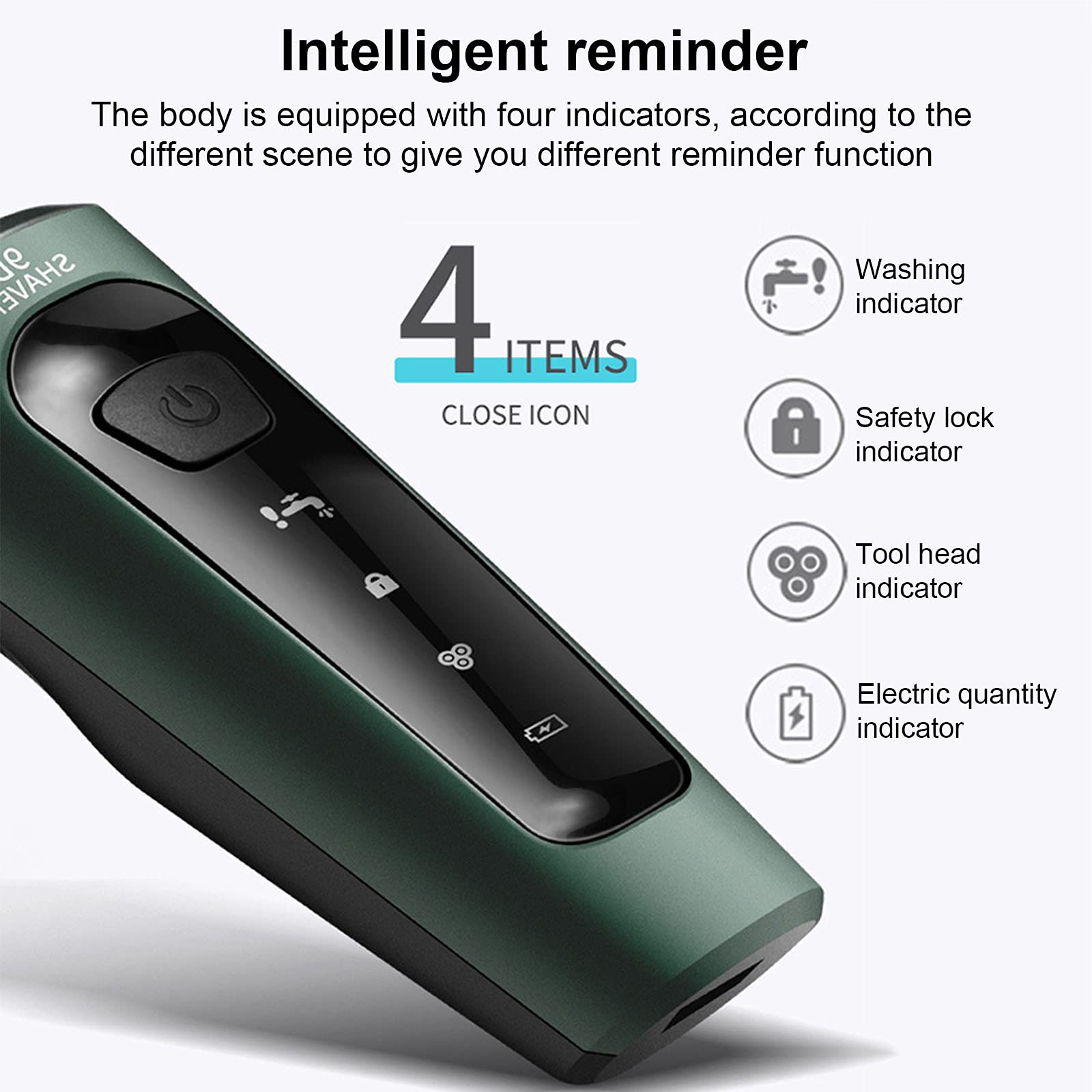 Mens Electric Shaver Washable Razor Multifunctional Beard Trimmer Rotary Shaver Cordless Sideburn Trimmer Nose Trimmer Wet Dry Shaver Waterproof USB Rechargeable 3 in 1(3 in 1)