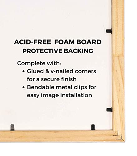17x19 Frame Brown Solid Wood Picture Frame Width 1.25 Inches | Interior Frame Depth 0.75 Inches | Fremont Bronze Contemporary Photo Frame Complete with UV Acrylic, Foam Board Backing & Hanging