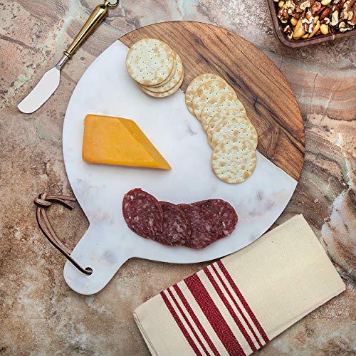 Godinger Marble and Wood Round Cheese Board
